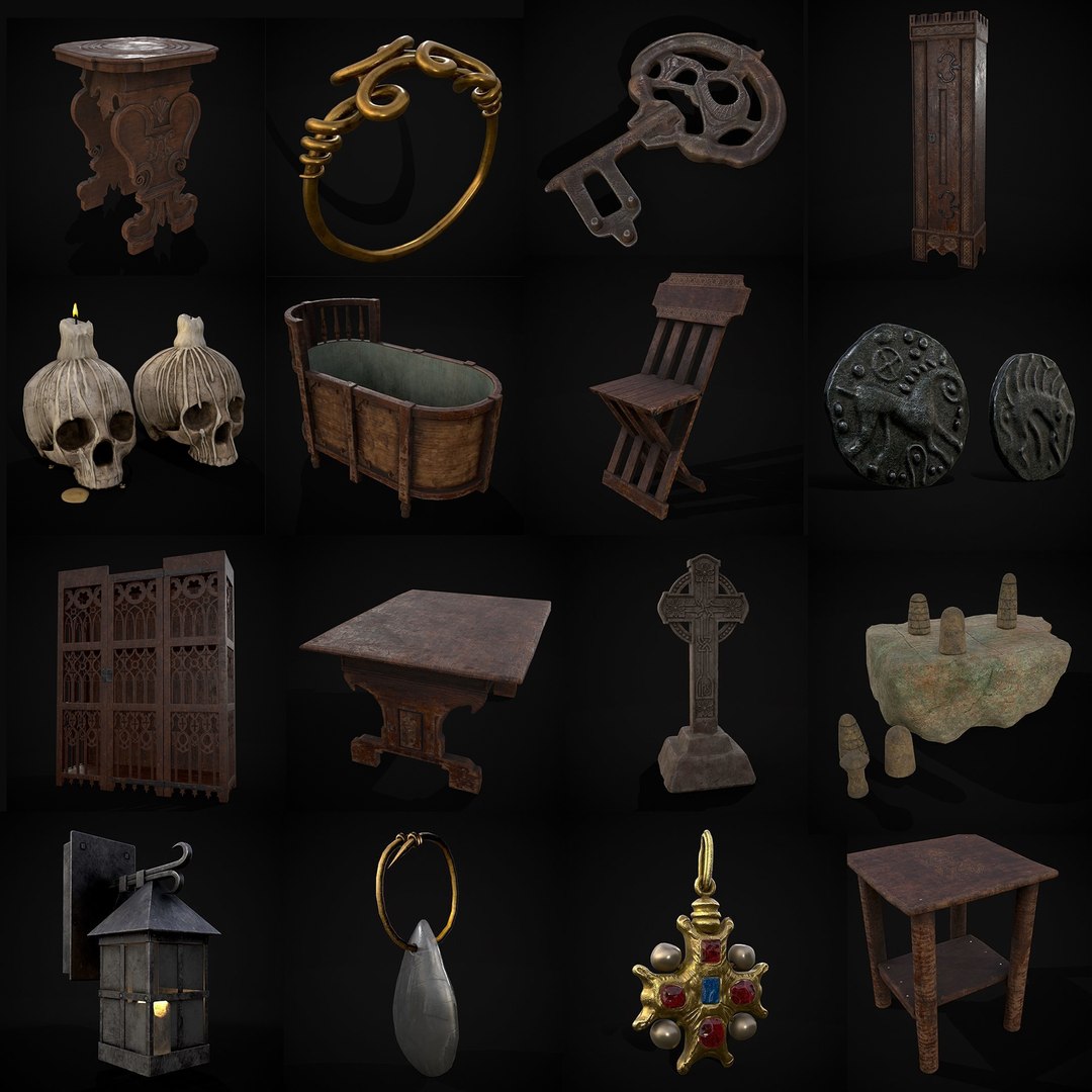 Medieval Prop Mix Twenty Seven 3D - TurboSquid 2007145