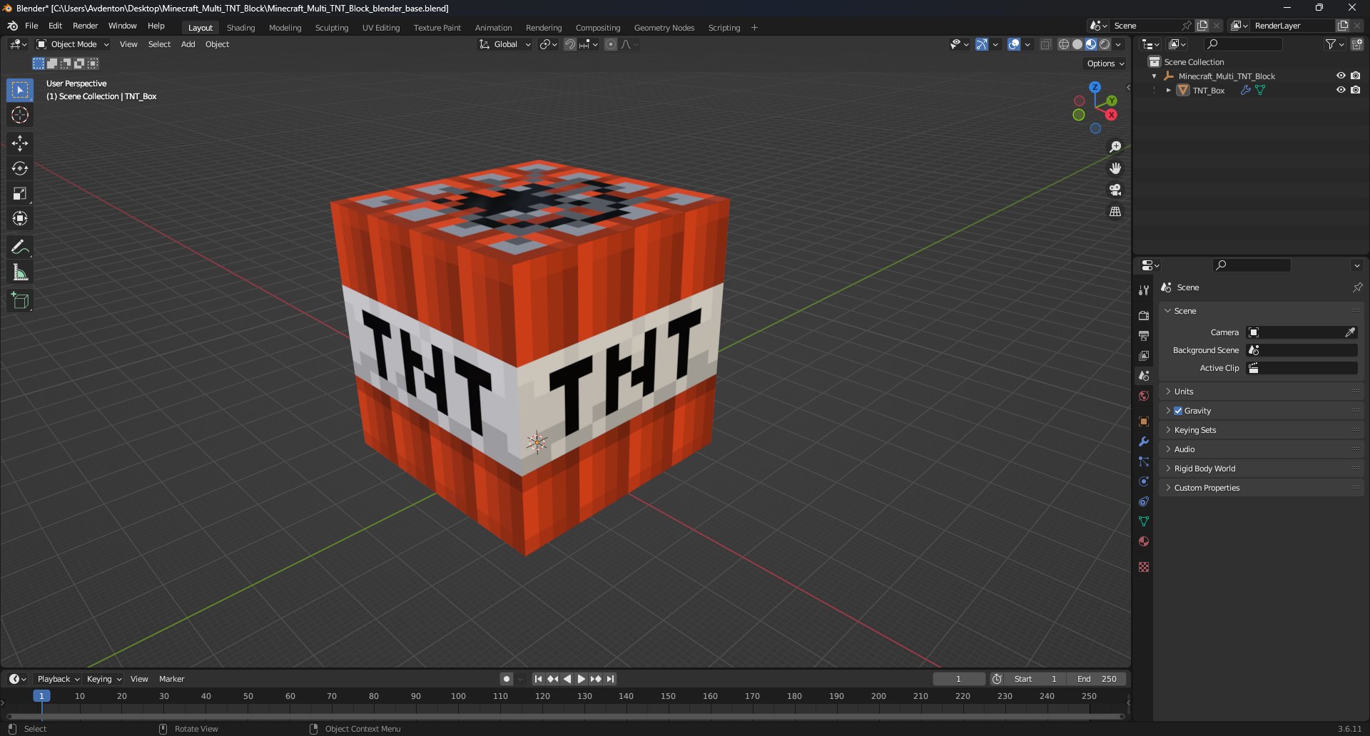 Minecraft Multi TNT Block 3D Model - TurboSquid 2293993