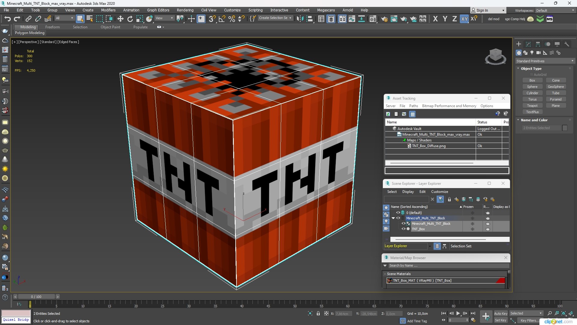 Minecraft Multi TNT Block 3D Model - TurboSquid 2293993