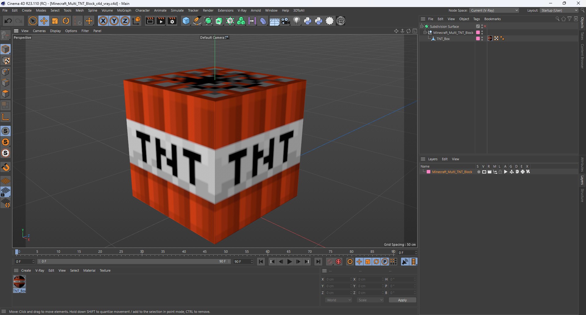 Minecraft Multi TNT Block 3D Model - TurboSquid 2293993