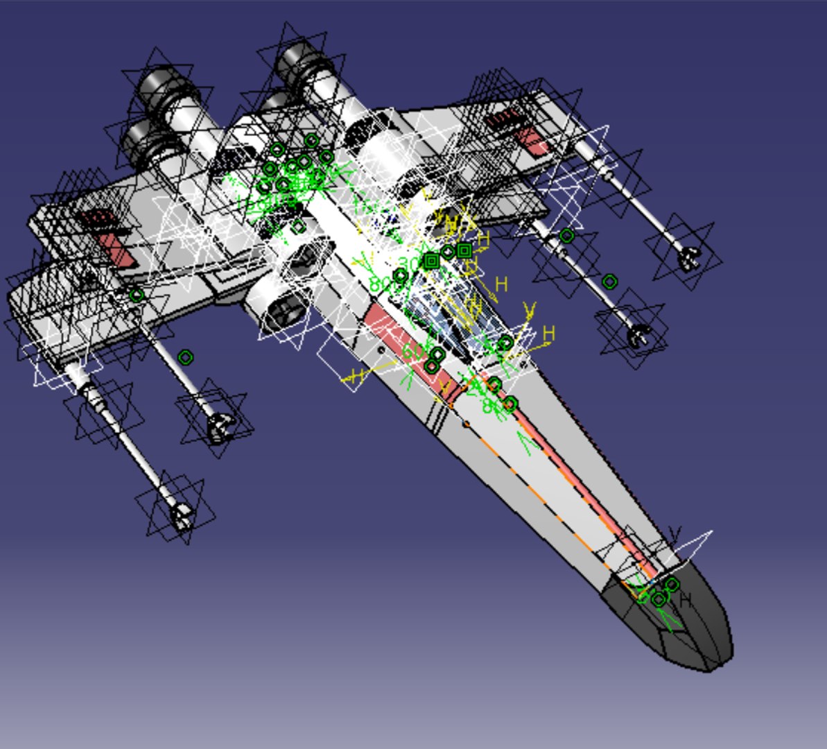 3D X-wing Real Scale - TurboSquid 1433334