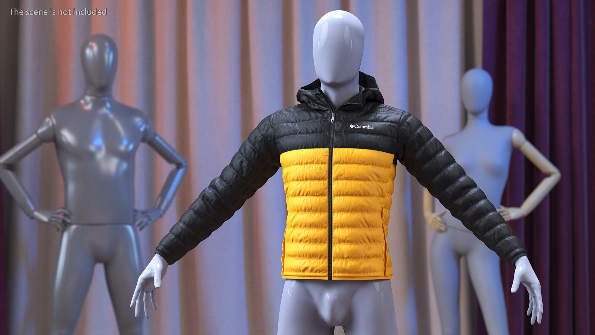 3D Yellow Columbia Jacket - TurboSquid 2088636