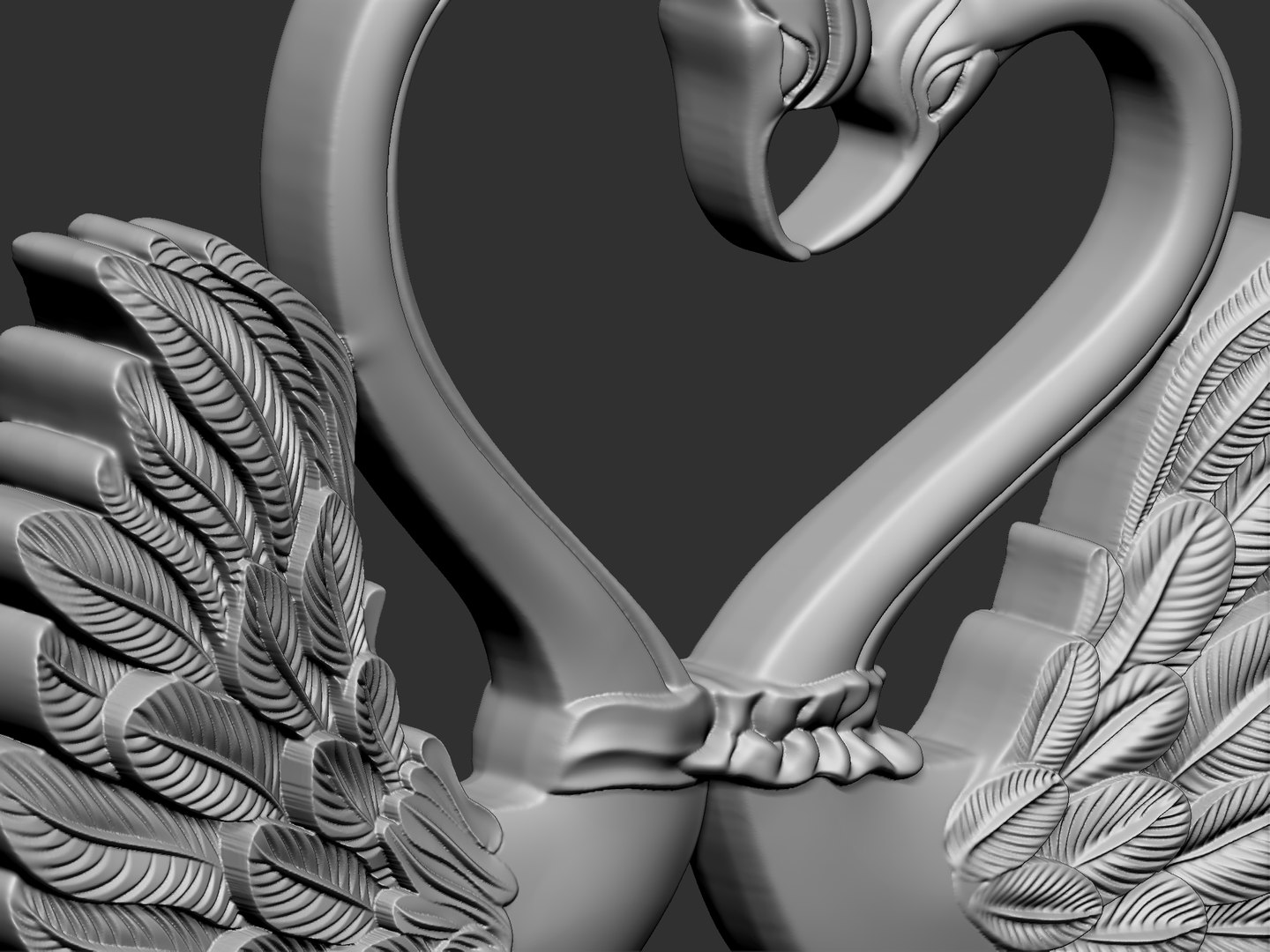 A Pair Of Swans Model - TurboSquid 2038442