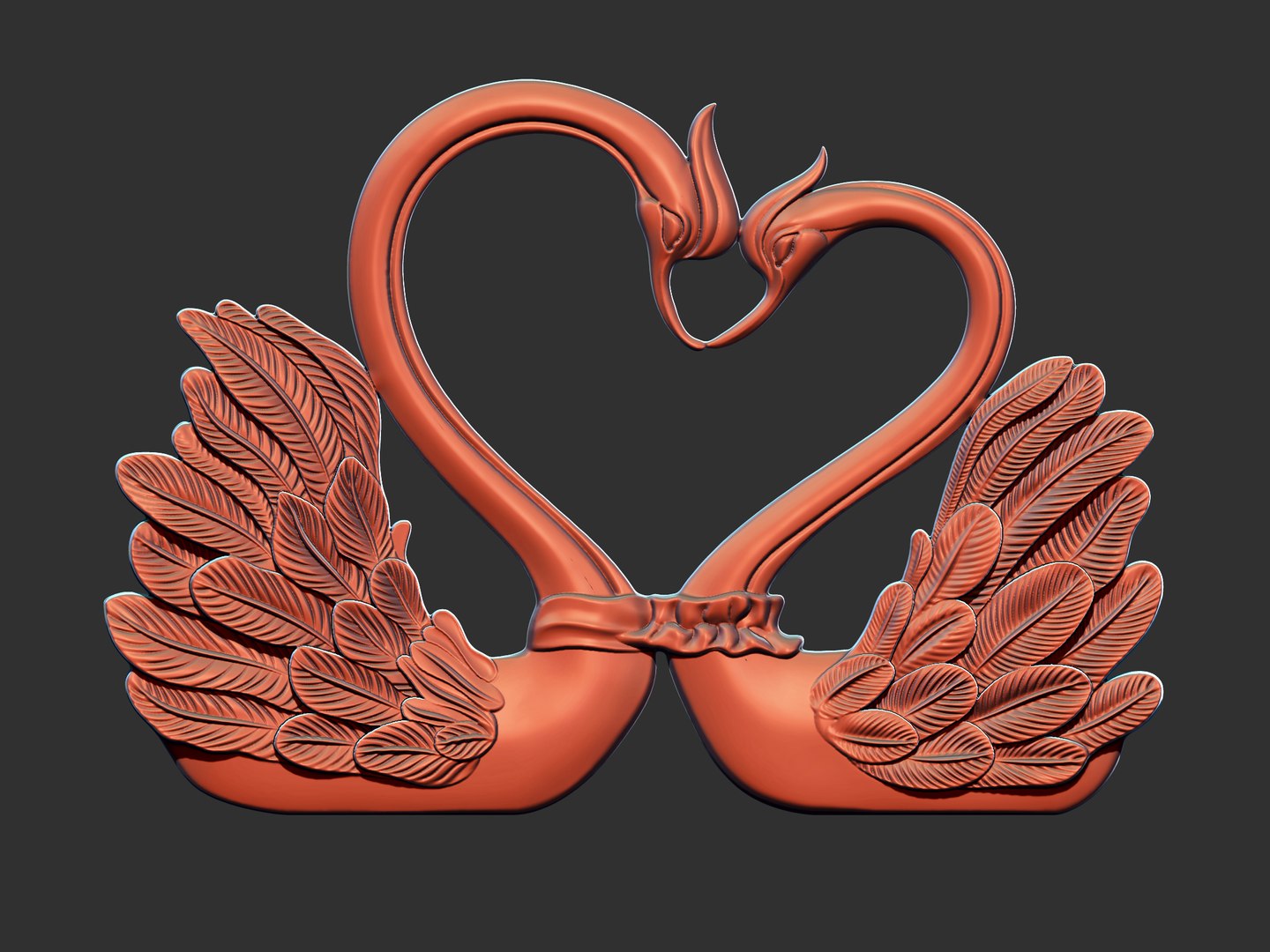 A Pair Of Swans Model - TurboSquid 2038442