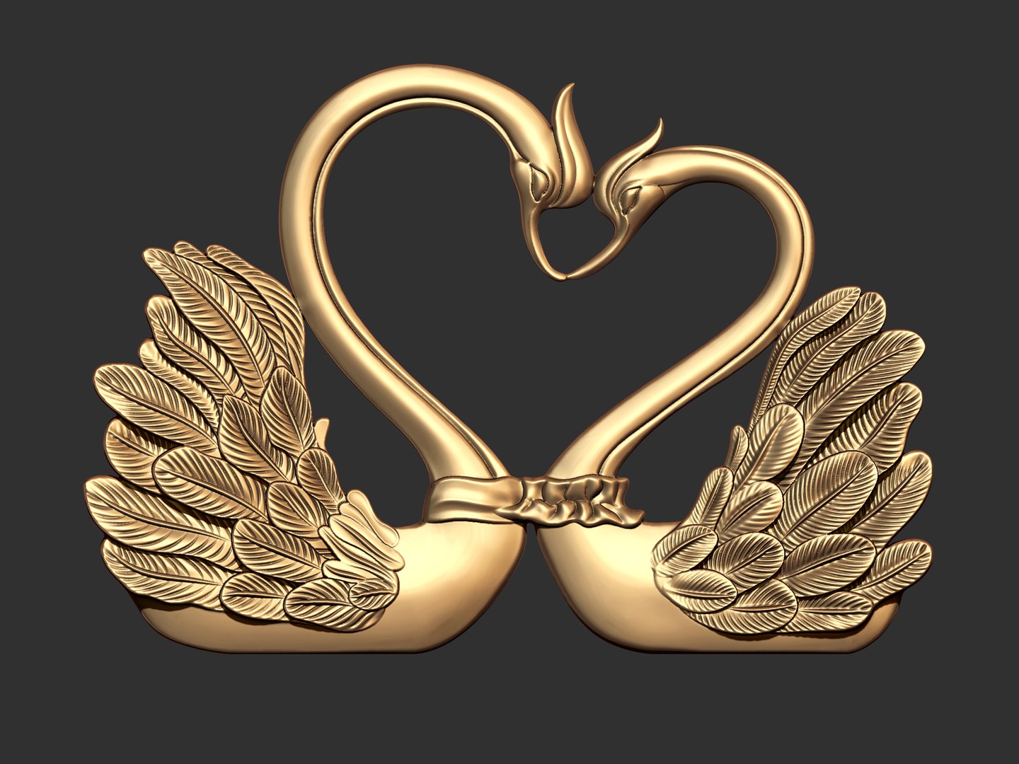 A Pair Of Swans Model - TurboSquid 2038442