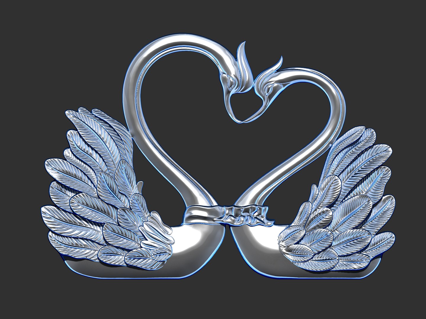 A Pair Of Swans Model - TurboSquid 2038442