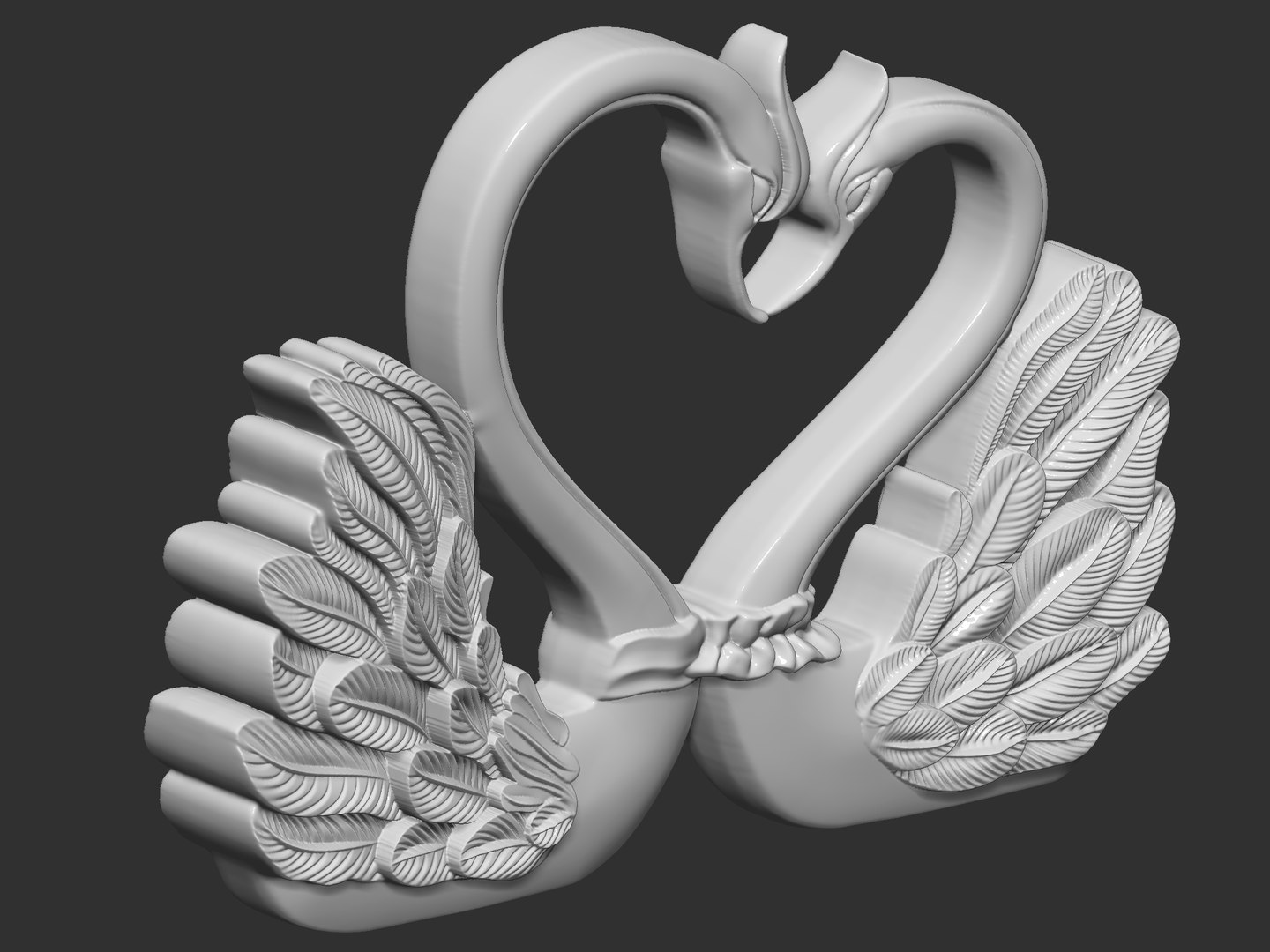 A Pair Of Swans Model - TurboSquid 2038442