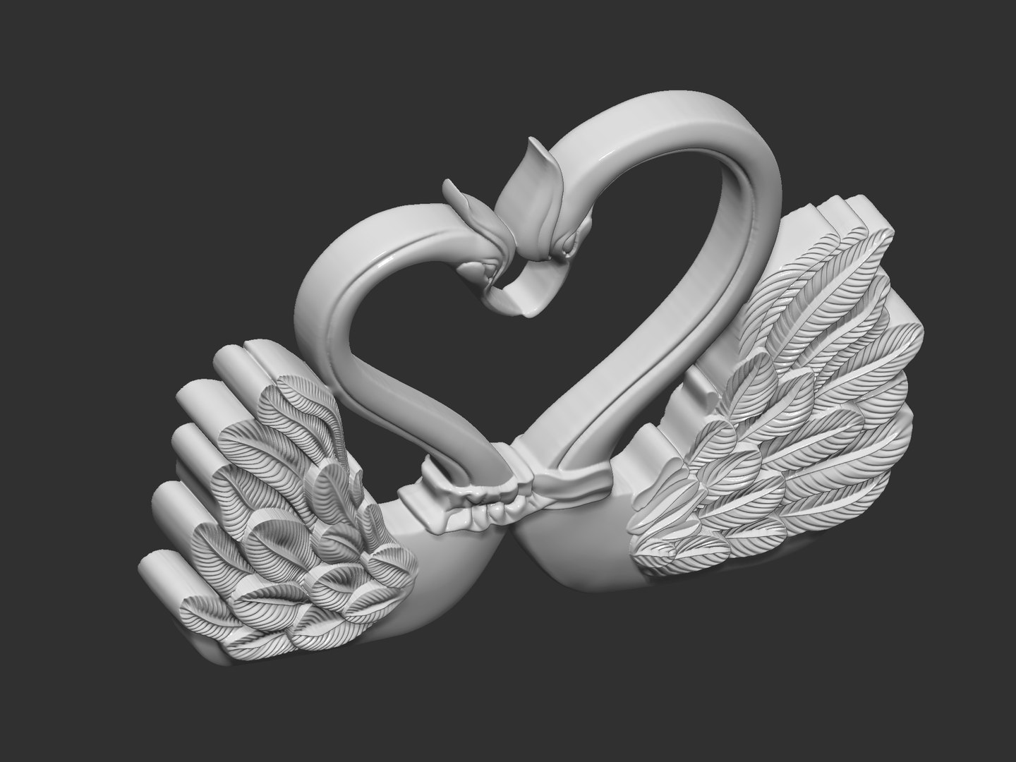 A Pair Of Swans Model - TurboSquid 2038442