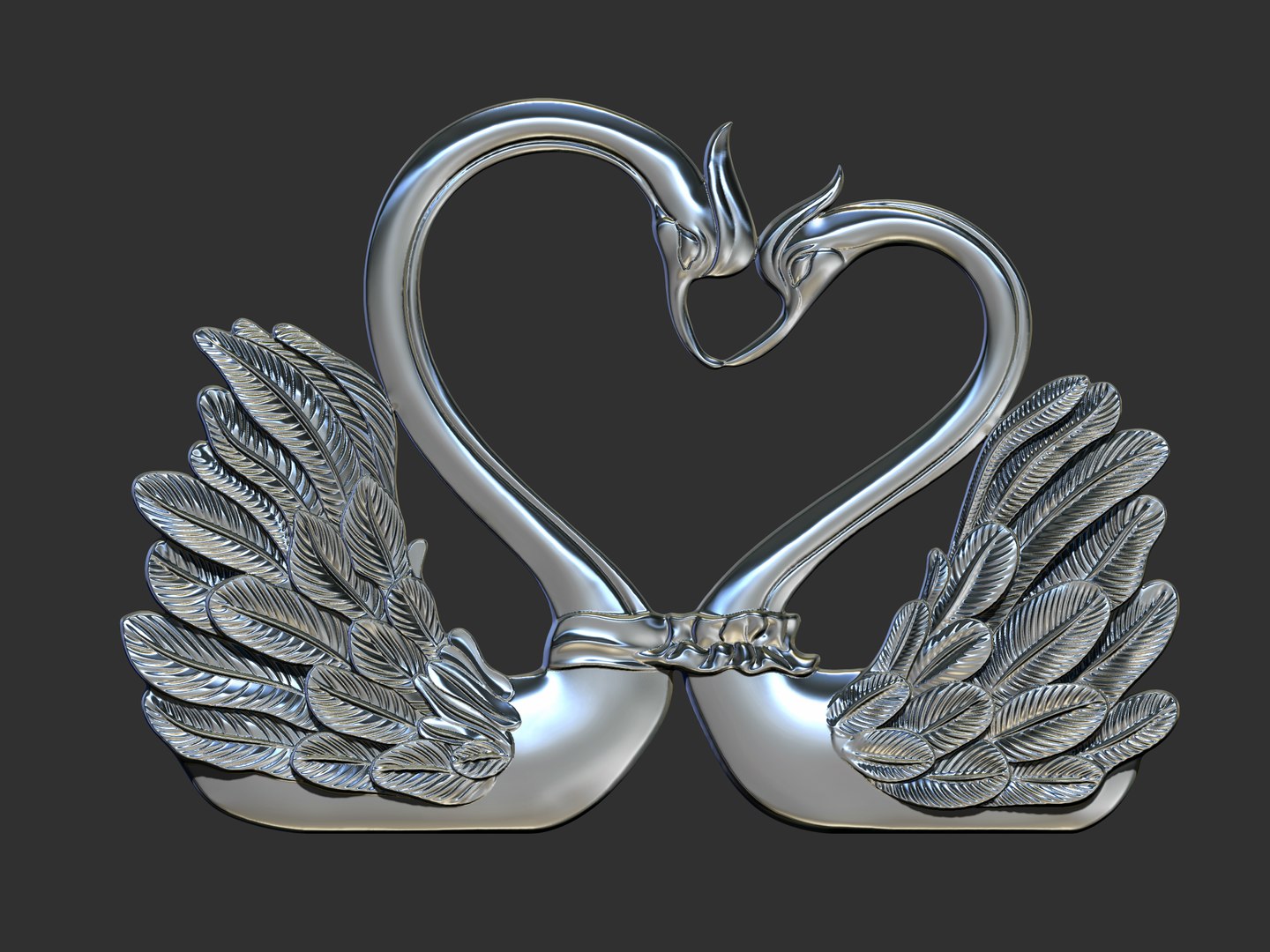 A Pair Of Swans Model - TurboSquid 2038442