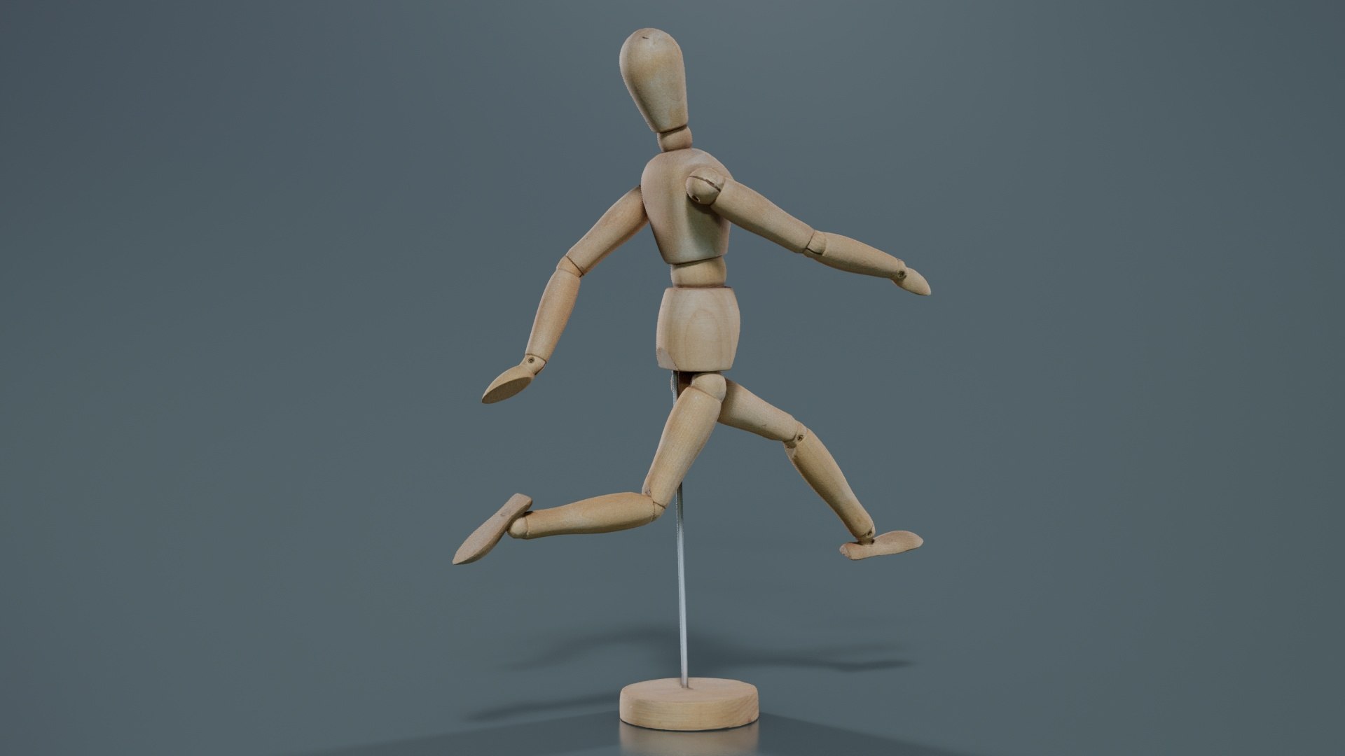 3D Wooden Mannequin Pose 06 Remastered - TurboSquid 2363580