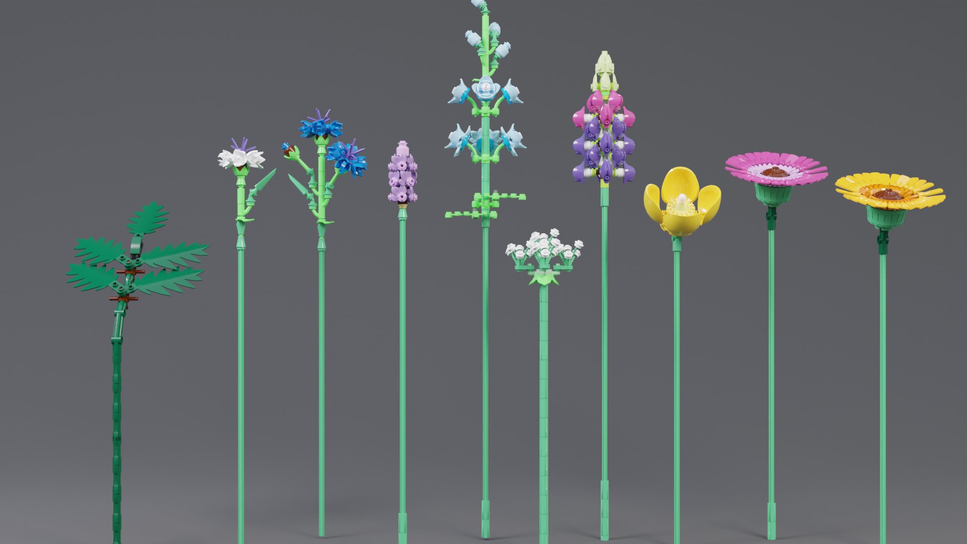 3D Lego Wildflower bouquet model - TurboSquid 2153359