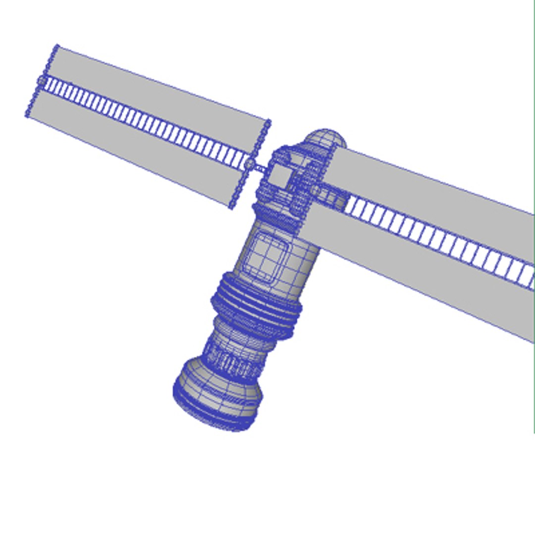 3d model orbiting satellite