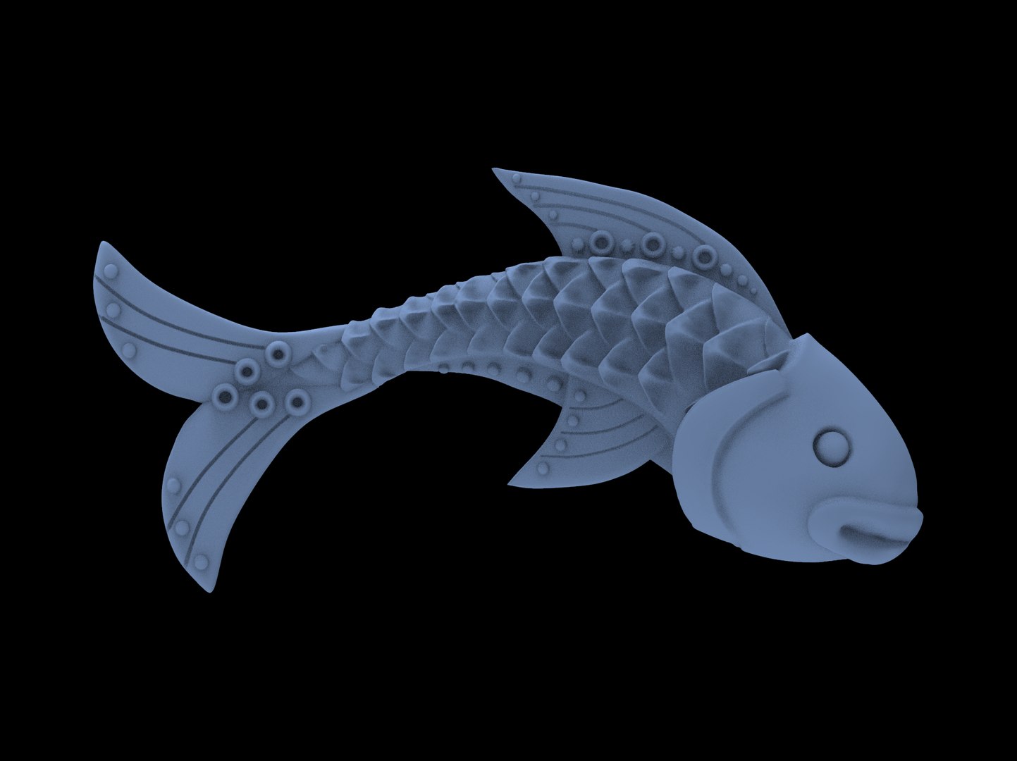 3D Fish pendant 3D print model 3D print model model - TurboSquid 1876706