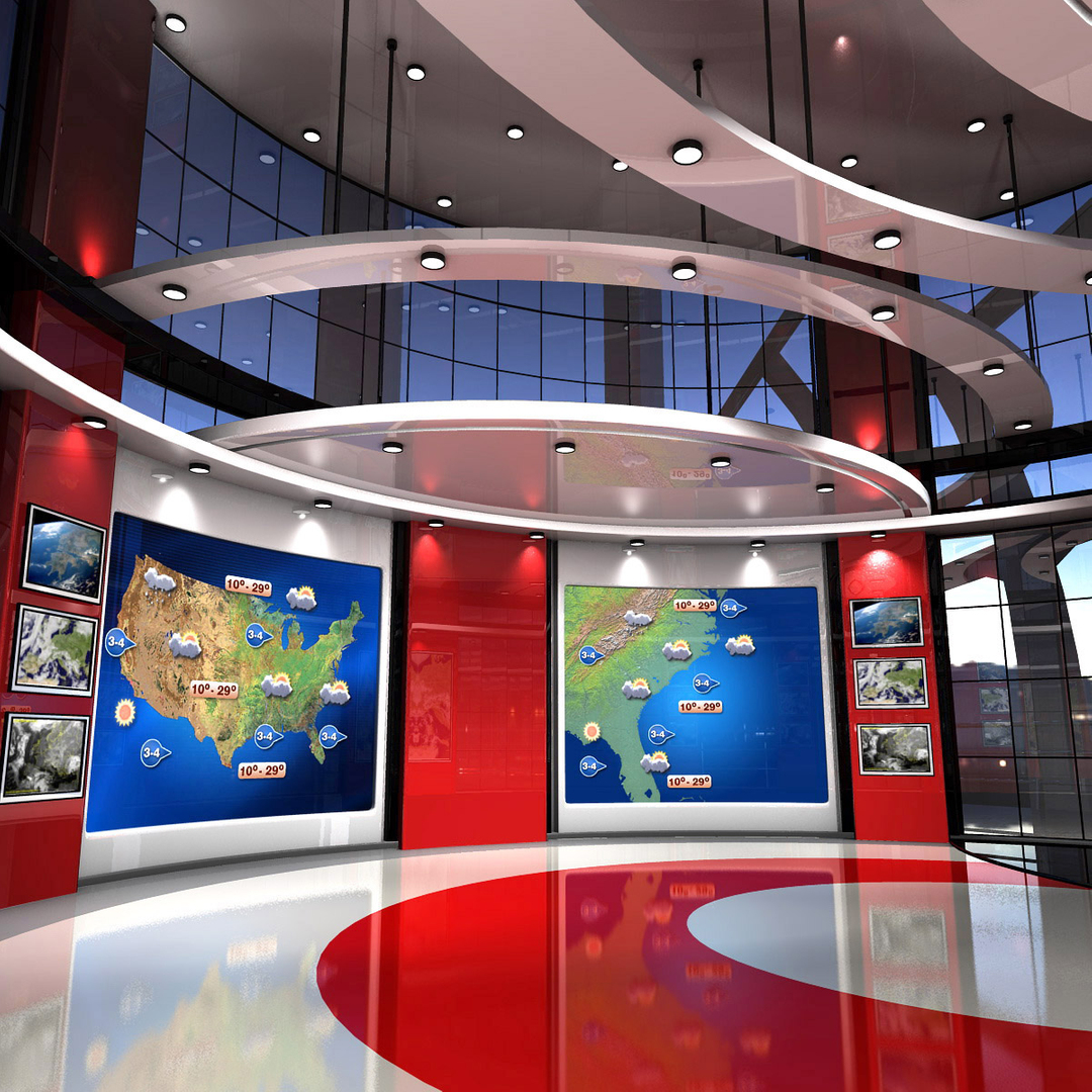 virtual set weather studio 3d max