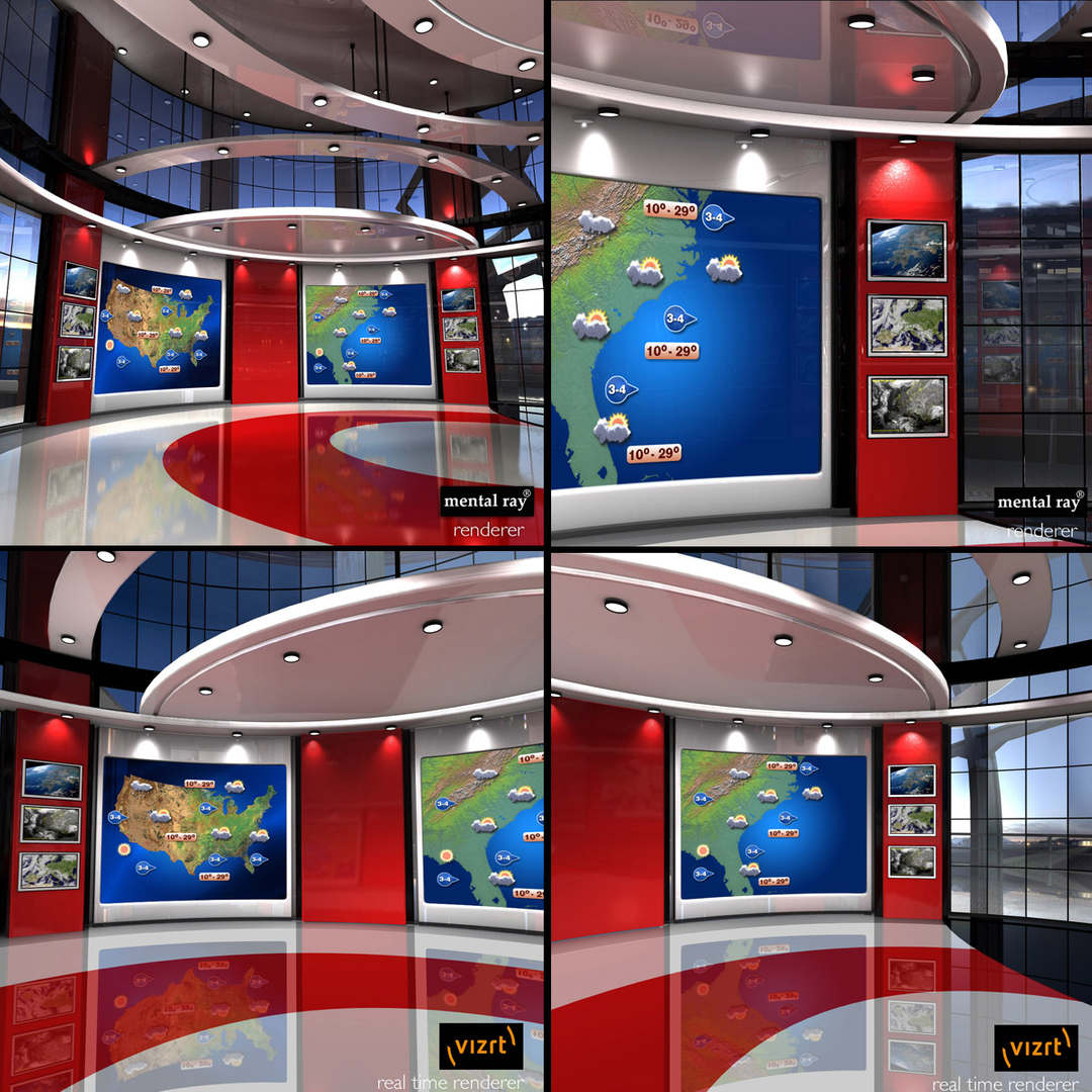 virtual set weather studio 3d max