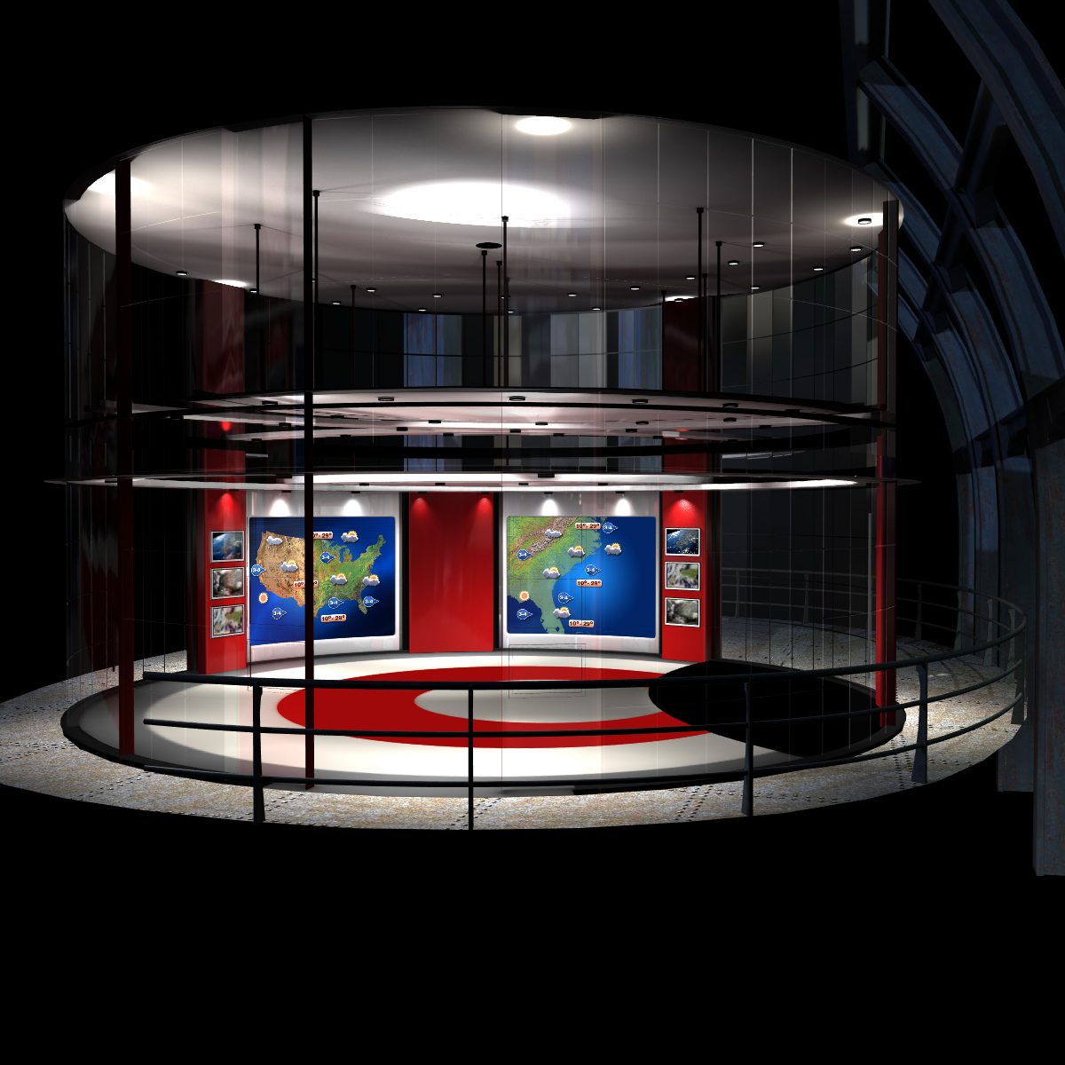 virtual set weather studio 3d max