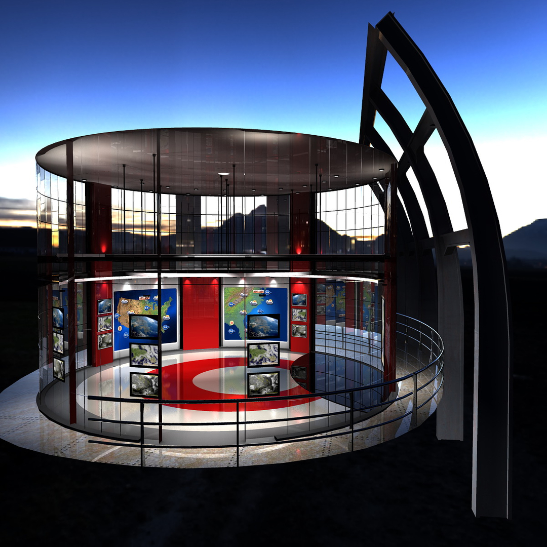 virtual set weather studio 3d max