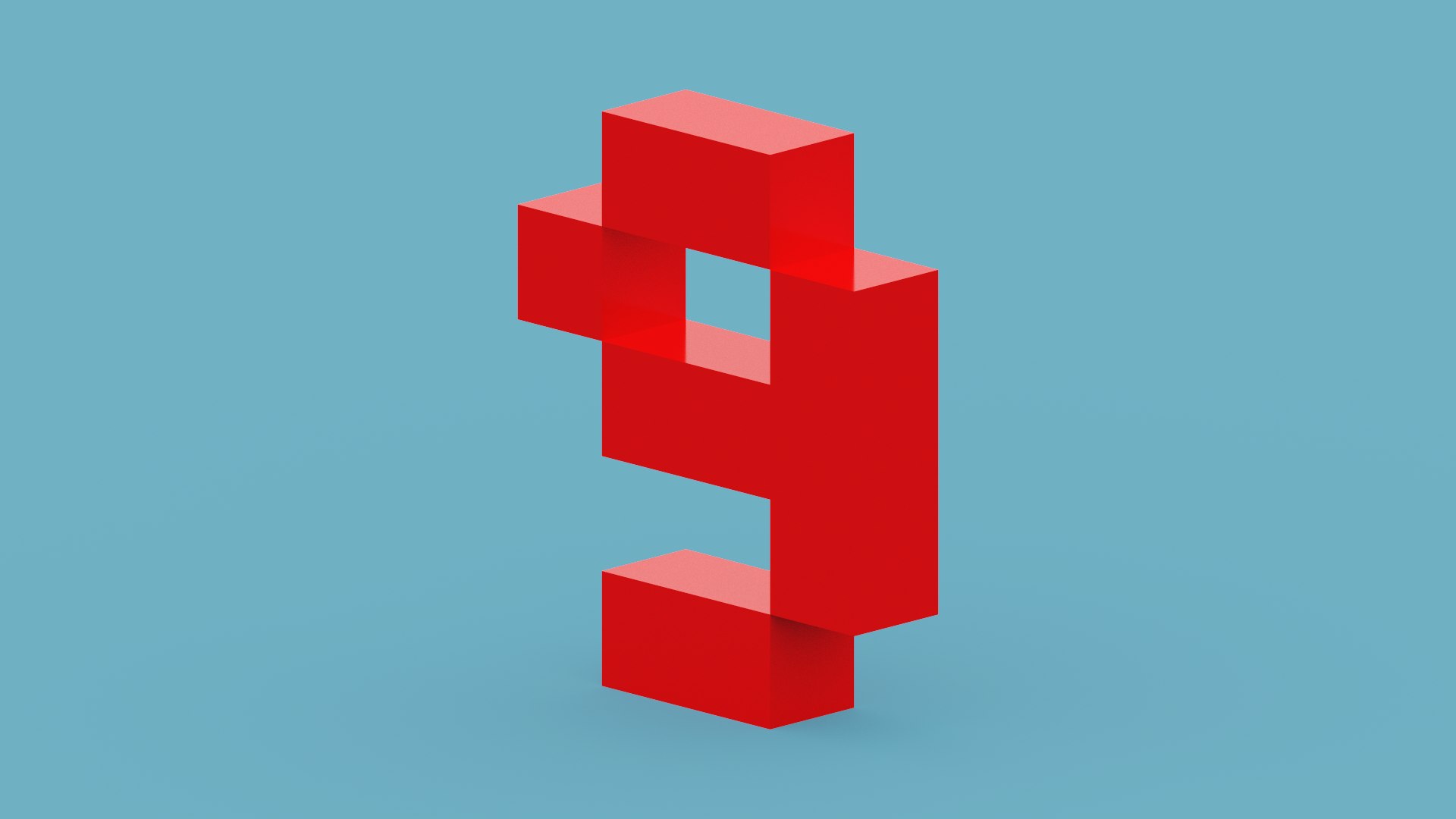 Voxel Number 9 3D Model - TurboSquid 1983140