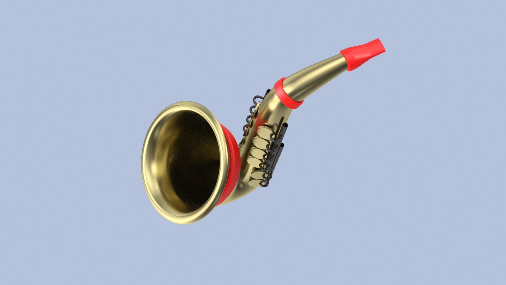 Saxophone Cartoon Style Model - TurboSquid 2101300