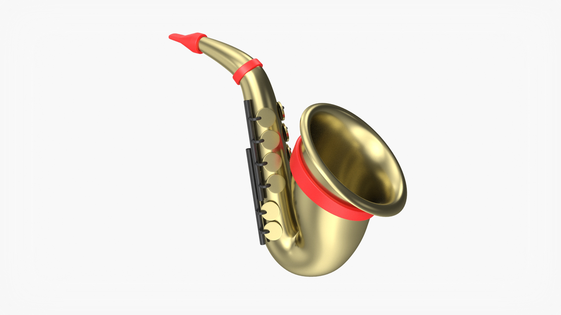 Saxophone Cartoon Style Model - TurboSquid 2101300