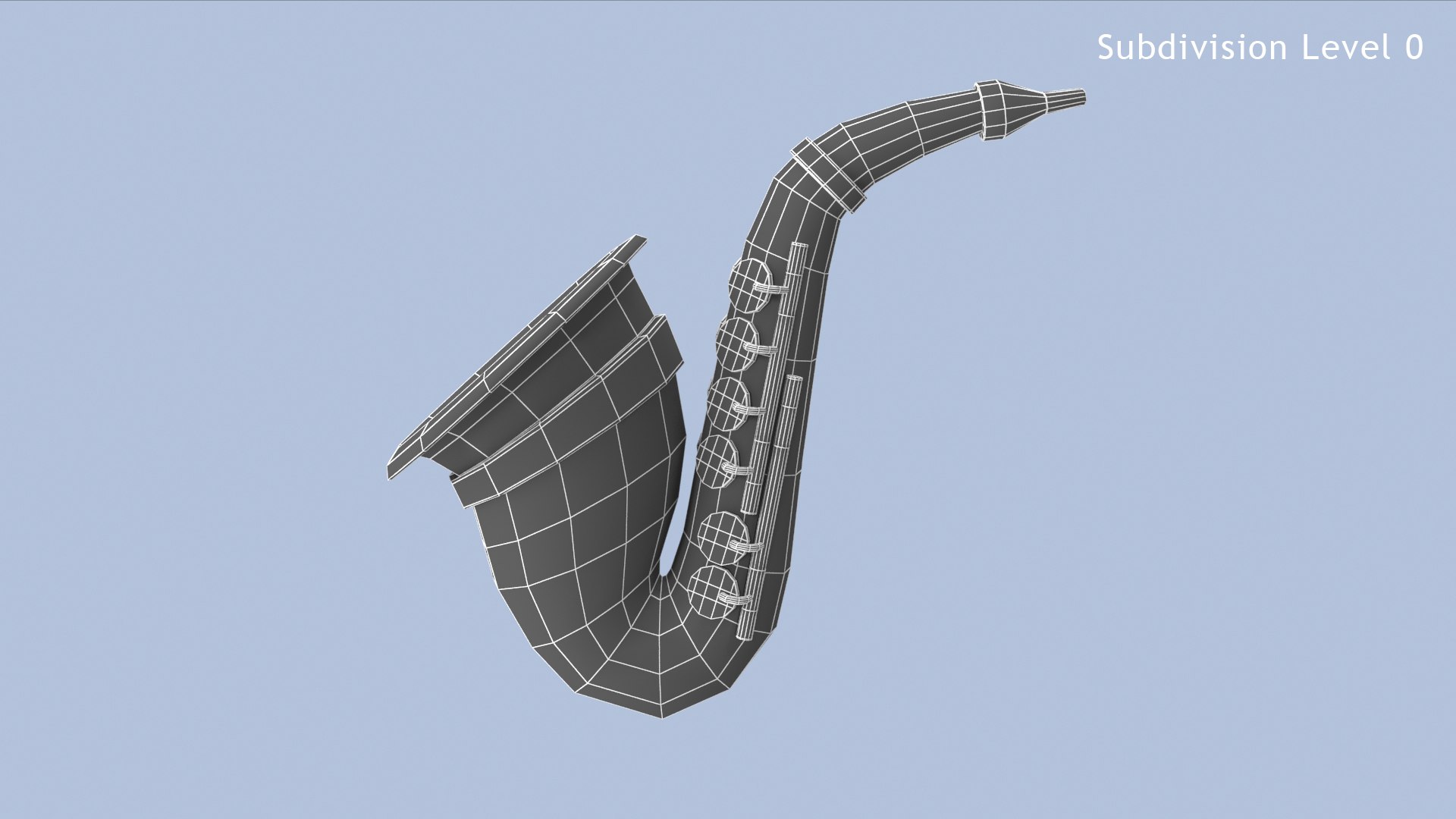 Saxophone Cartoon Style Model - TurboSquid 2101300