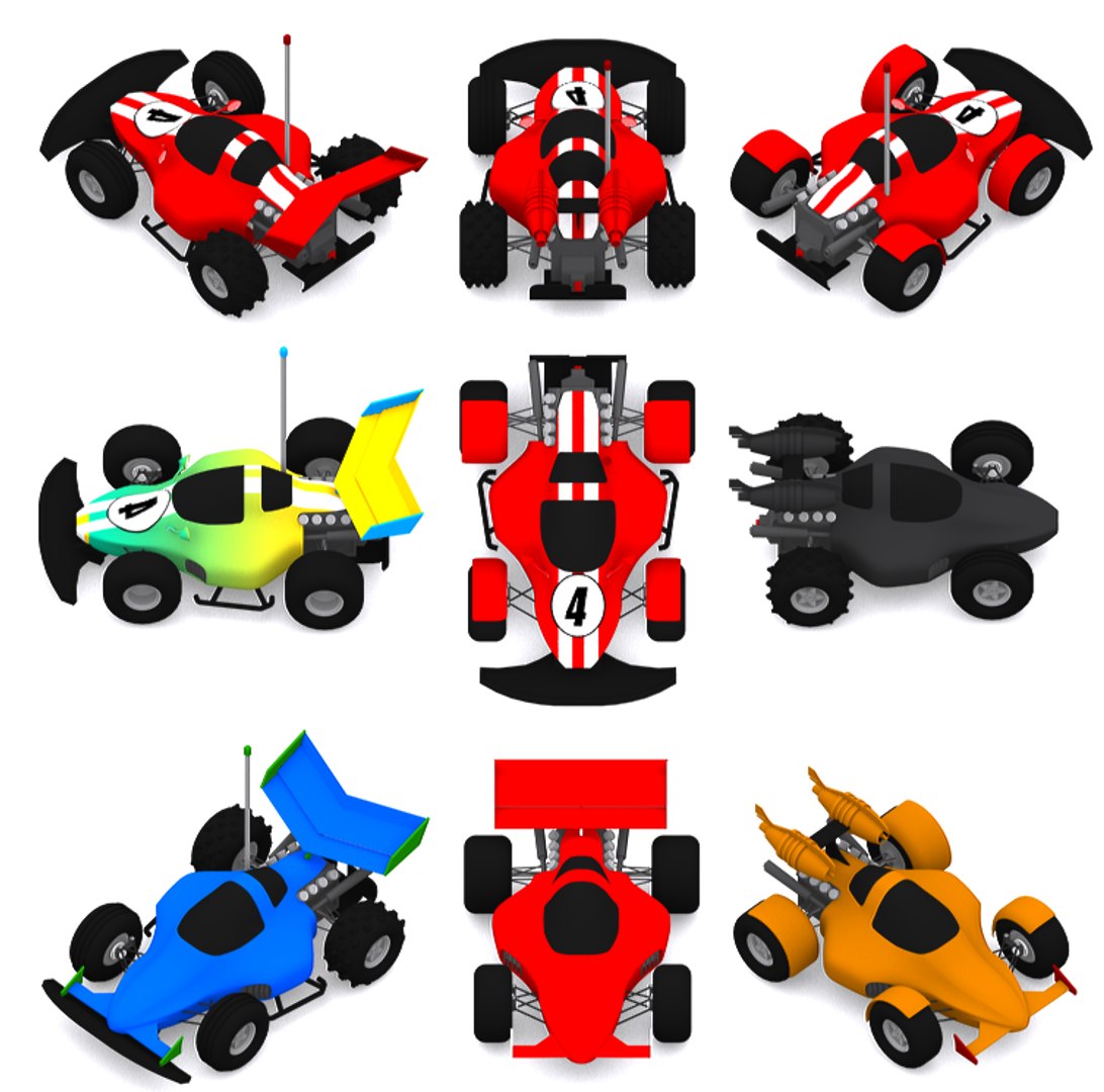 3d model buggy variations parts car
