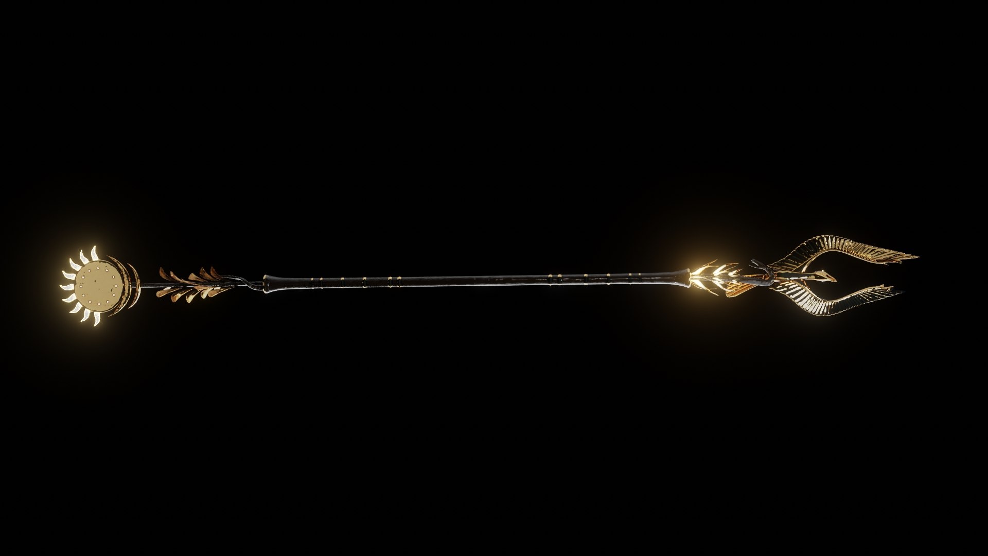 3D Immortal Phoenix Staff Weapon - TurboSquid 1963805