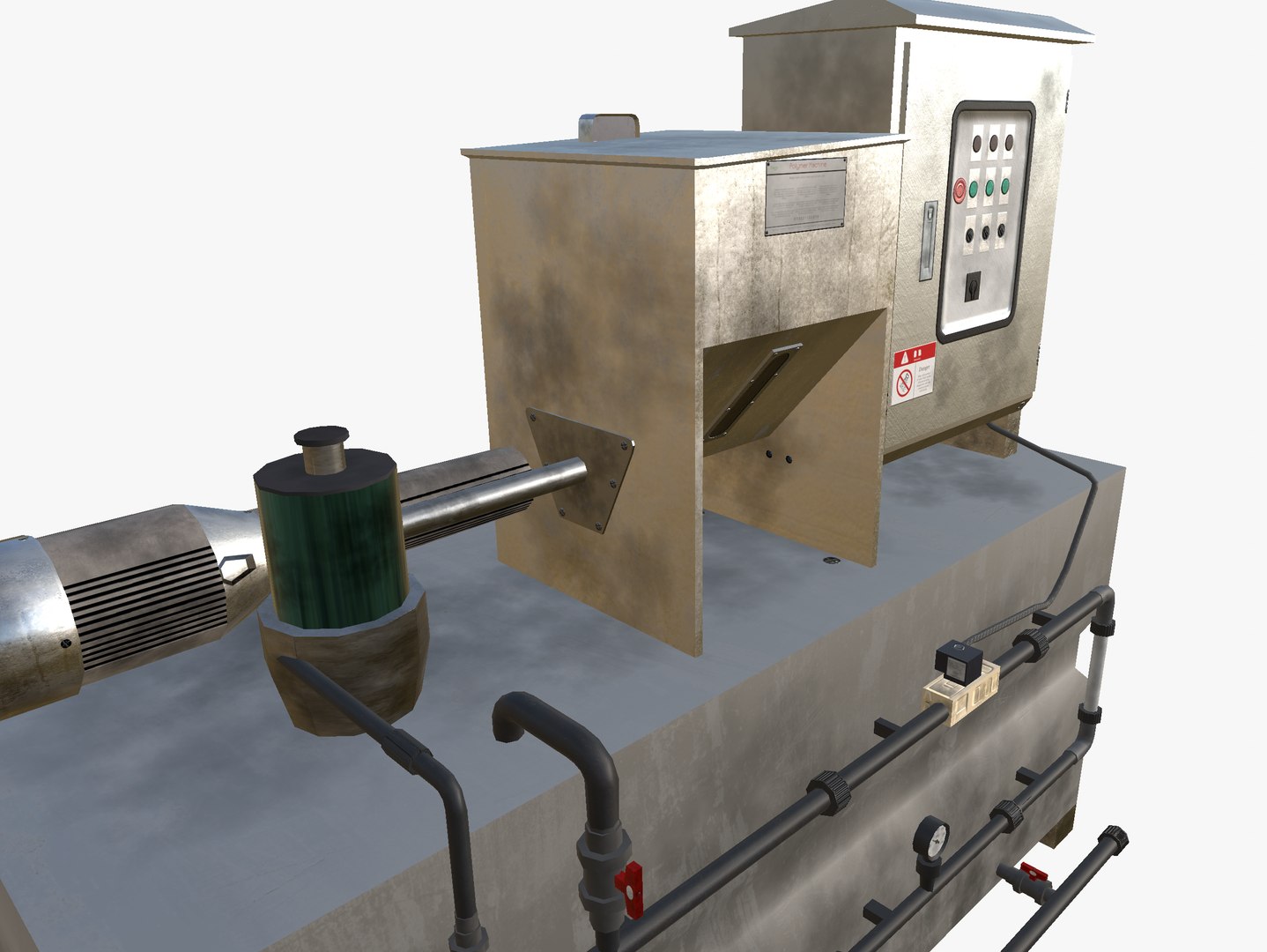 3D Model Polymer Preparation Unit Dosing Machine - TurboSquid 2082379