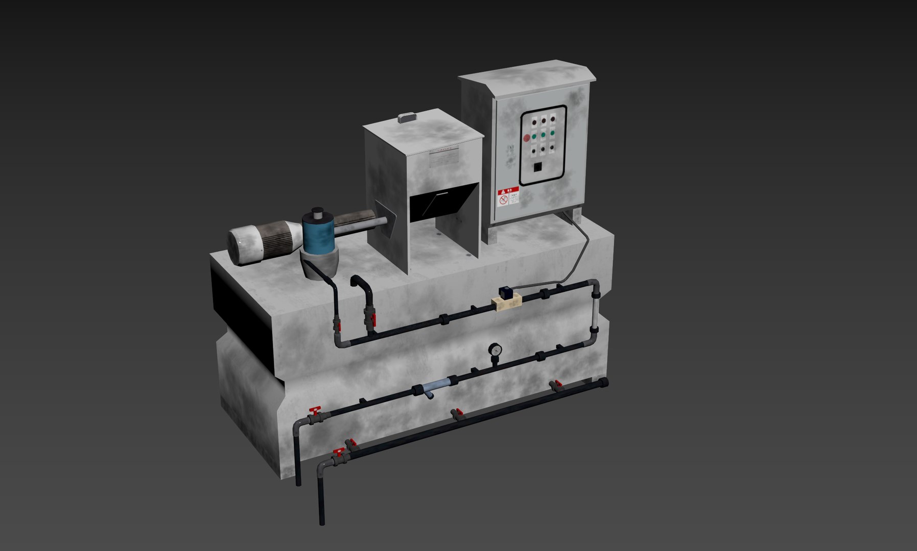 3D Model Polymer Preparation Unit Dosing Machine - TurboSquid 2082379