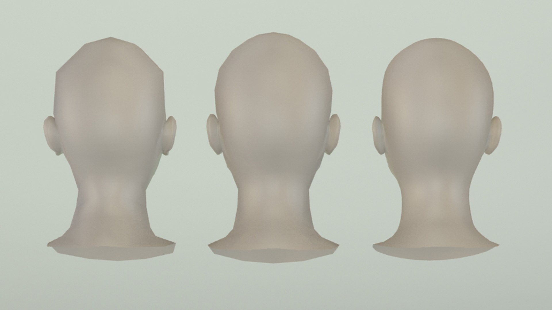 female head bust pack 3d model