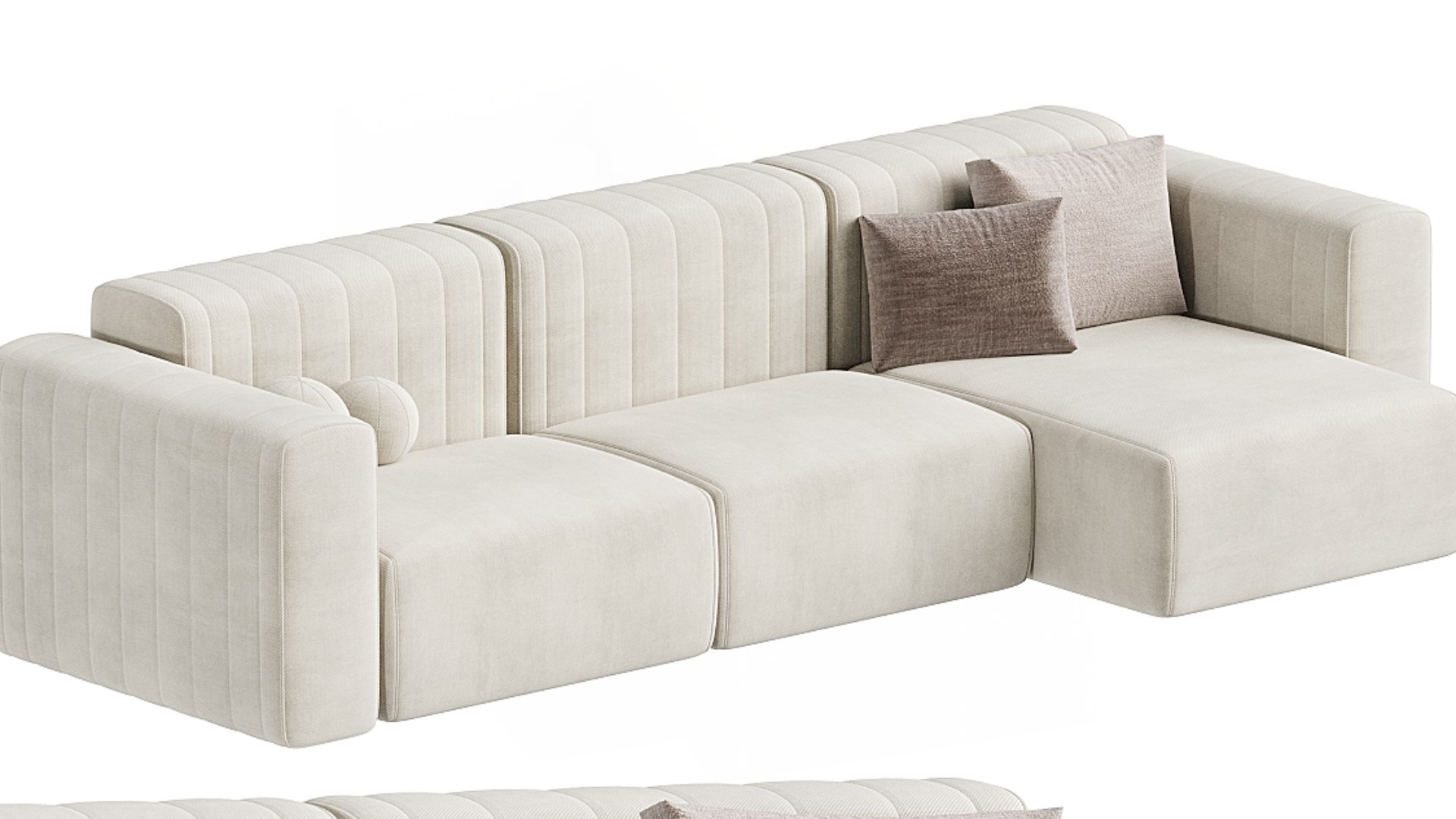 3D Model RIFF Sofa With Chaise Longue By NORR11 - TurboSquid 2204068