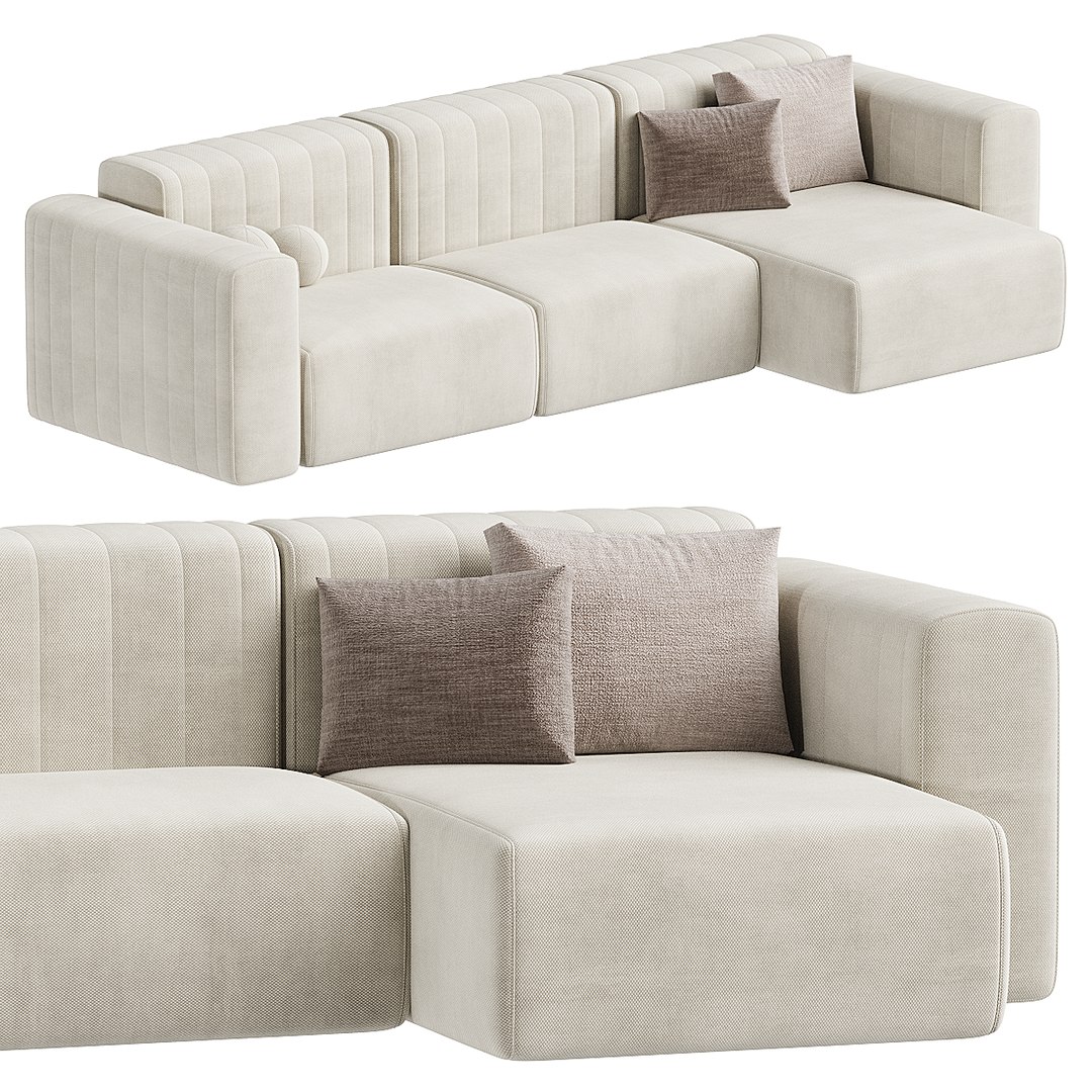 3D Model RIFF Sofa With Chaise Longue By NORR11 - TurboSquid 2204068