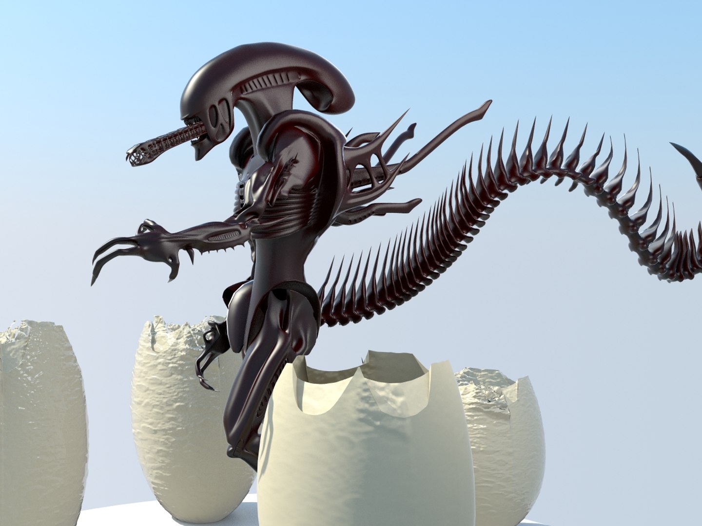 Gigers Alien 3d Model