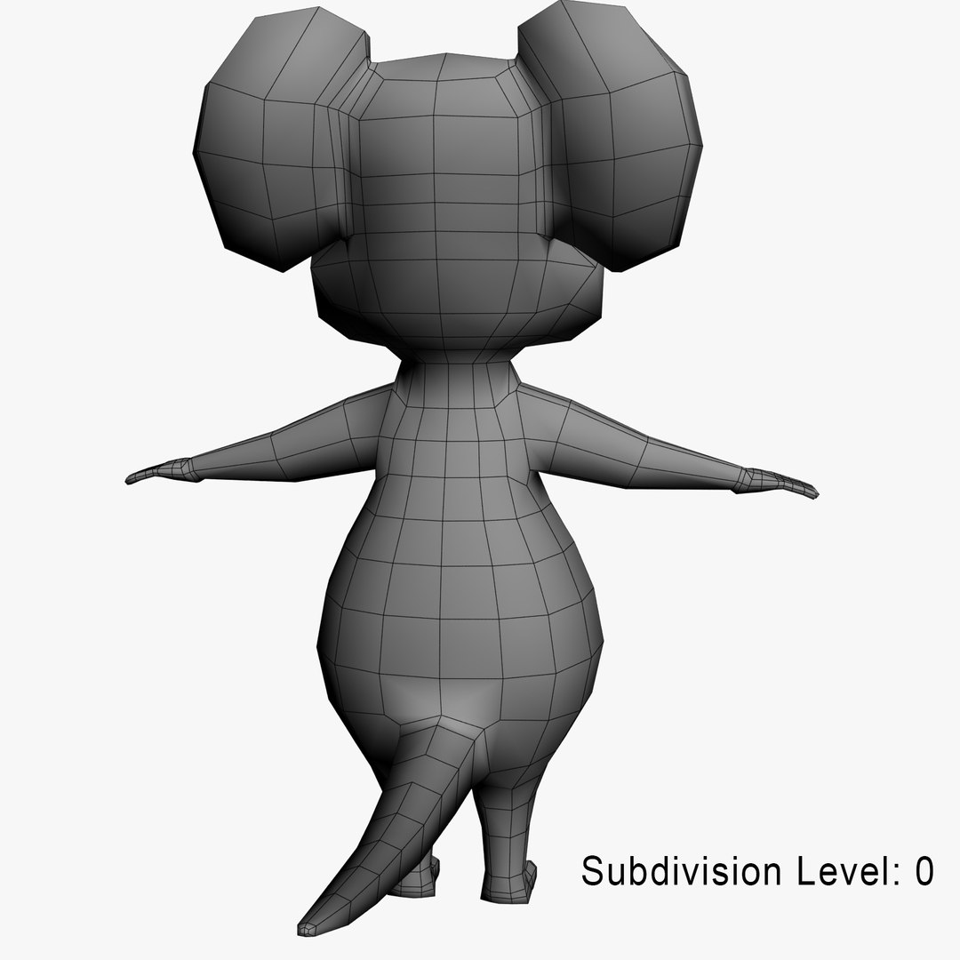 Cartoon Mouse 3d Model