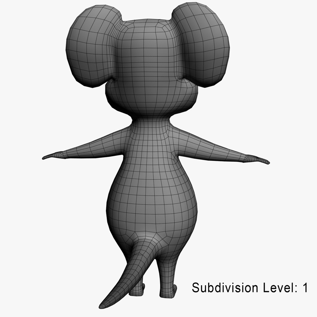 Cartoon Mouse 3d Model
