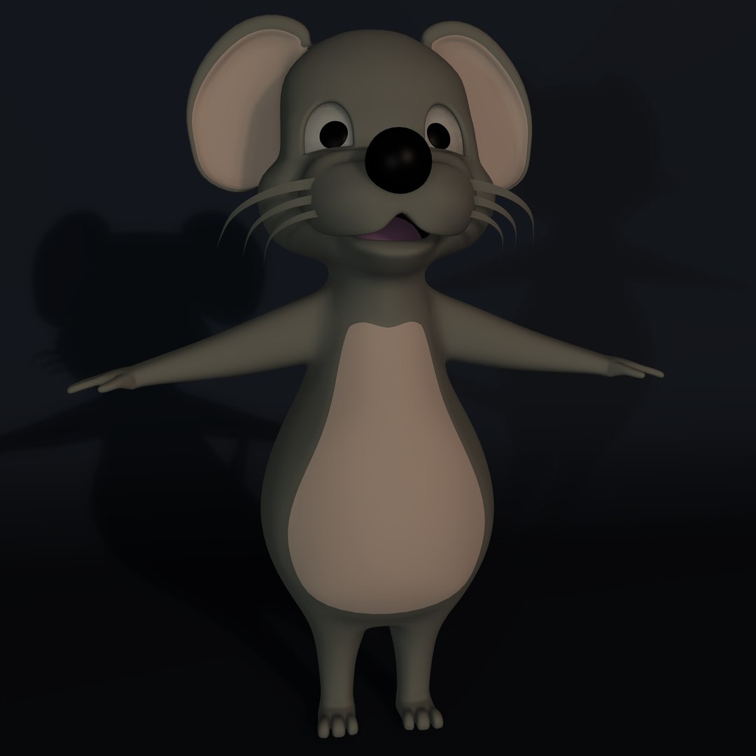 Cartoon Mouse 3d Model