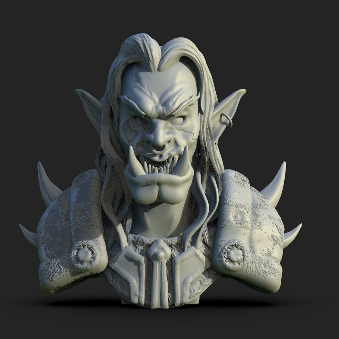 3D Model Orc Bust - TurboSquid 2181048