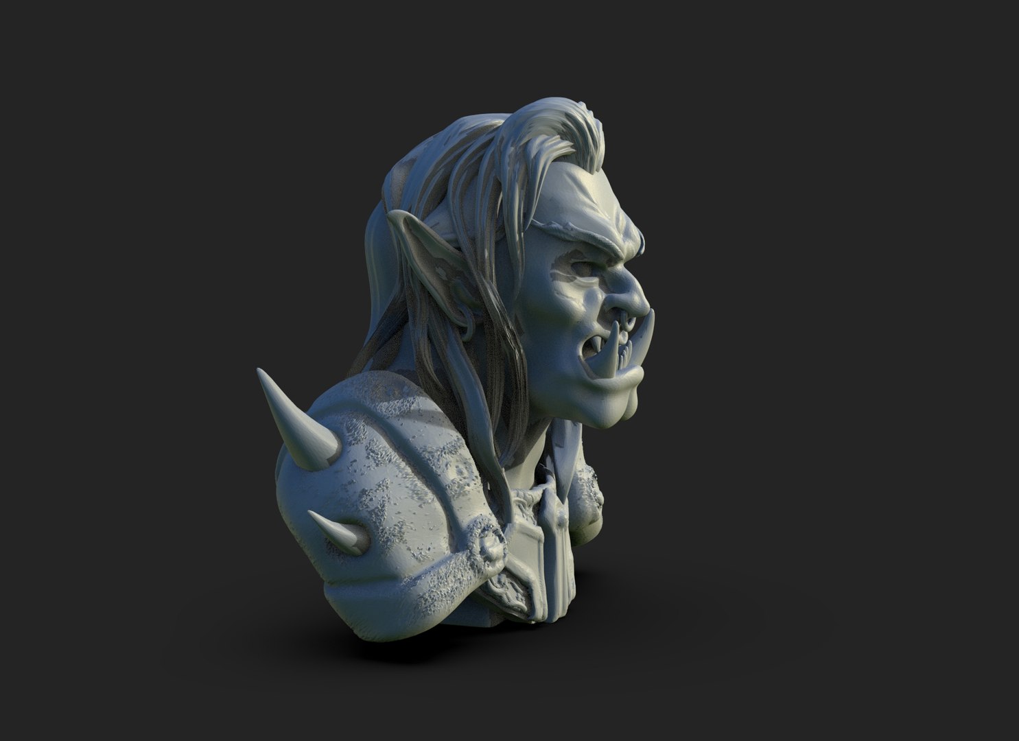 3D Model Orc Bust - TurboSquid 2181048