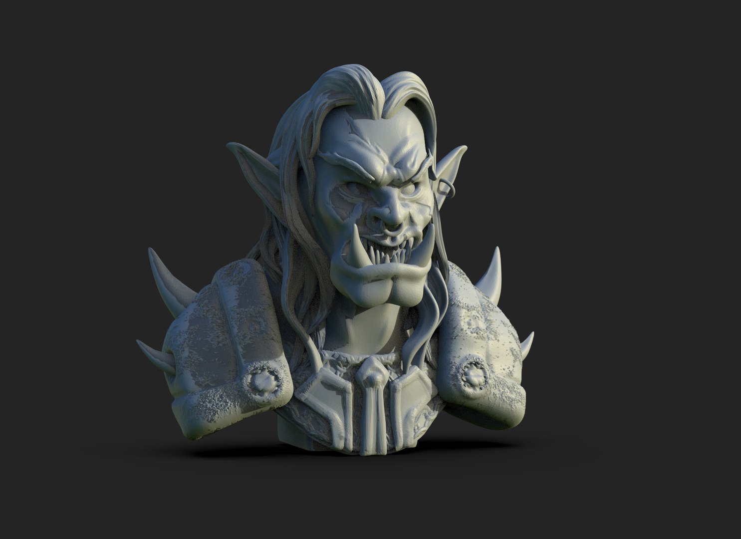 3D Model Orc Bust - TurboSquid 2181048