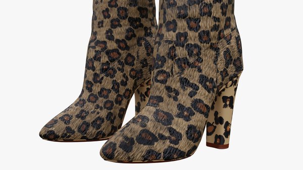 3D model Leopard skin boots - TurboSquid 1863435