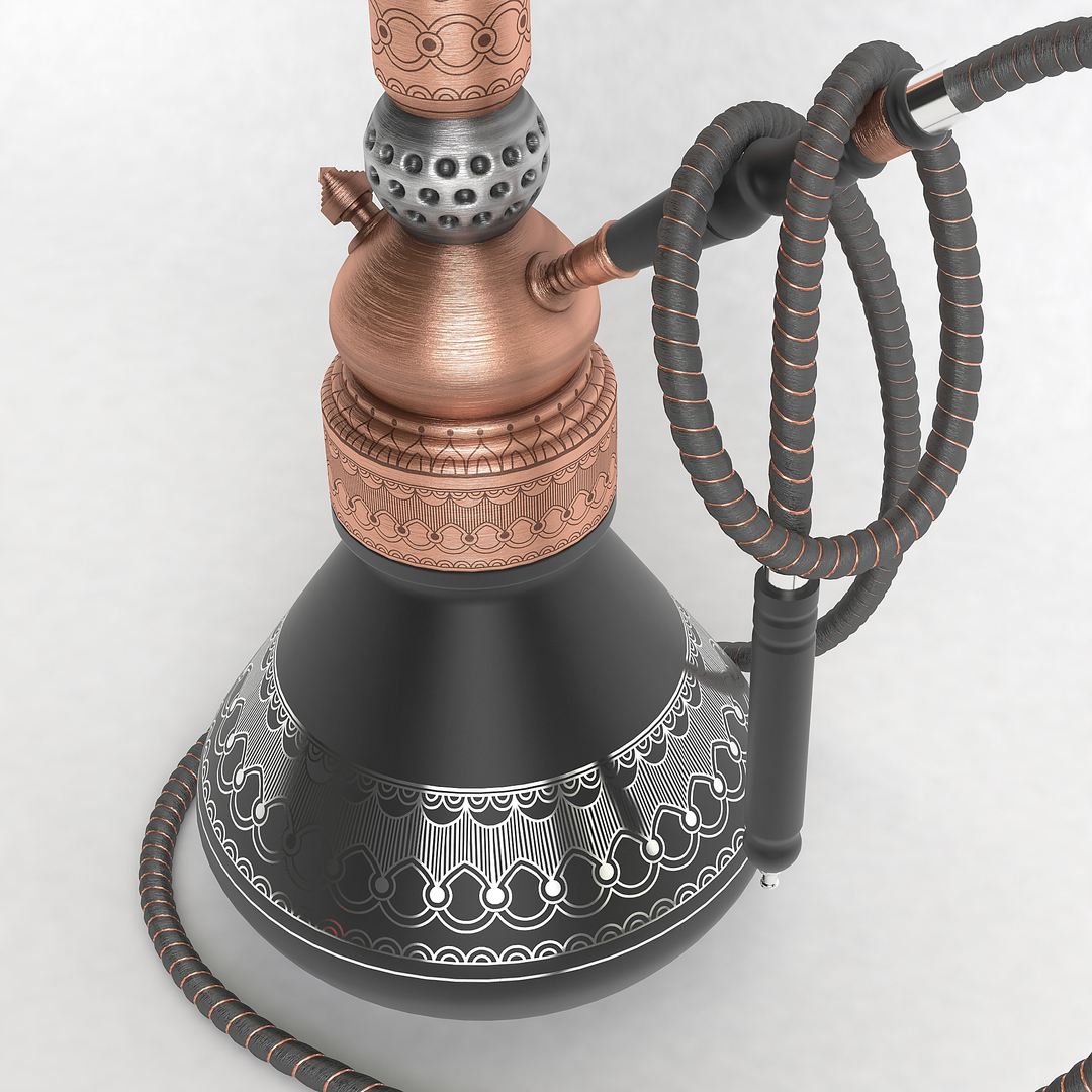 3d model shisha hookah b
