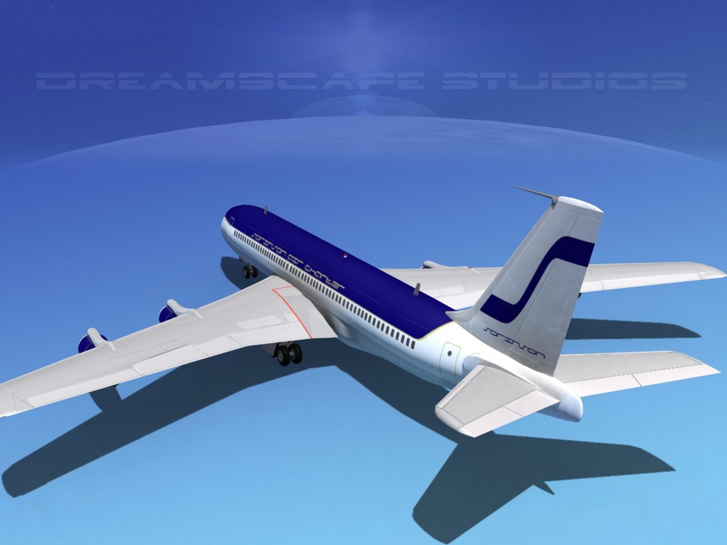707-320 airlines boeing 707 3d model