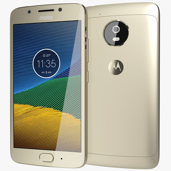 3d realistic motorola moto g5 model