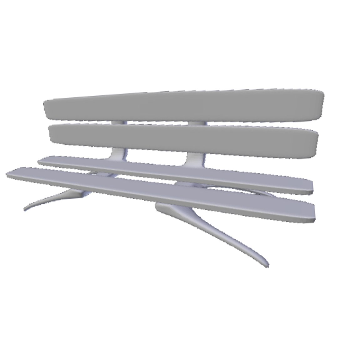3d futuristic bench model