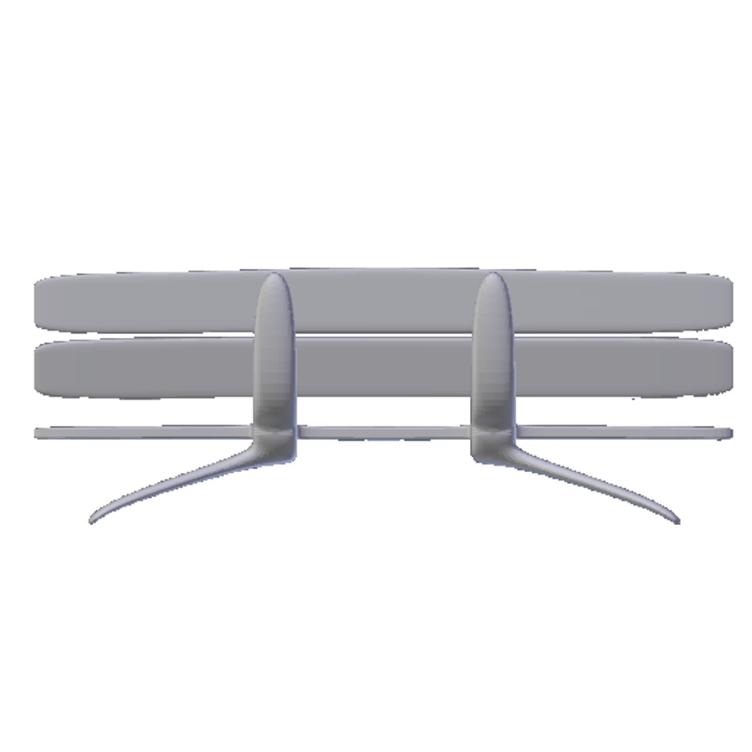 3d futuristic bench model