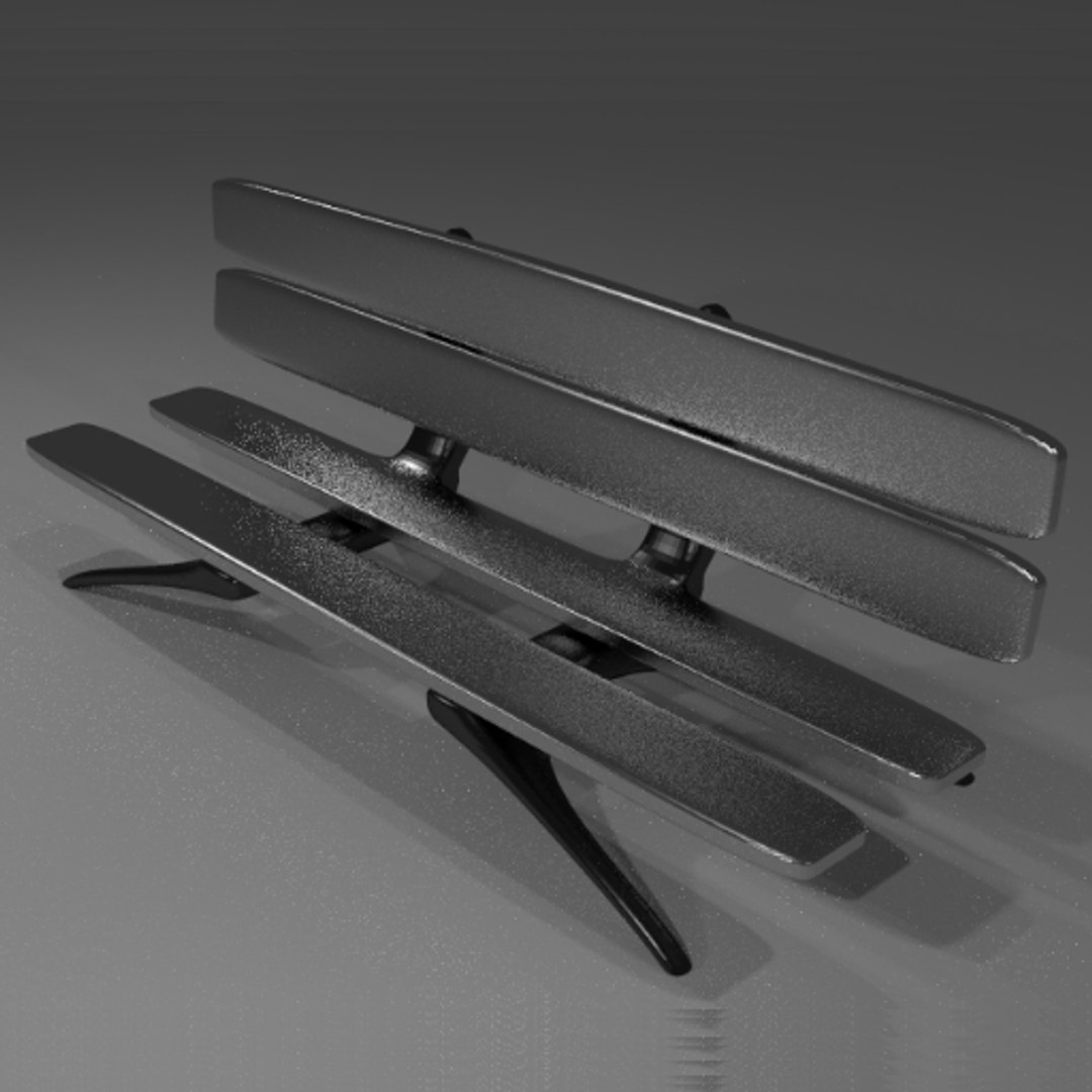 3d futuristic bench model
