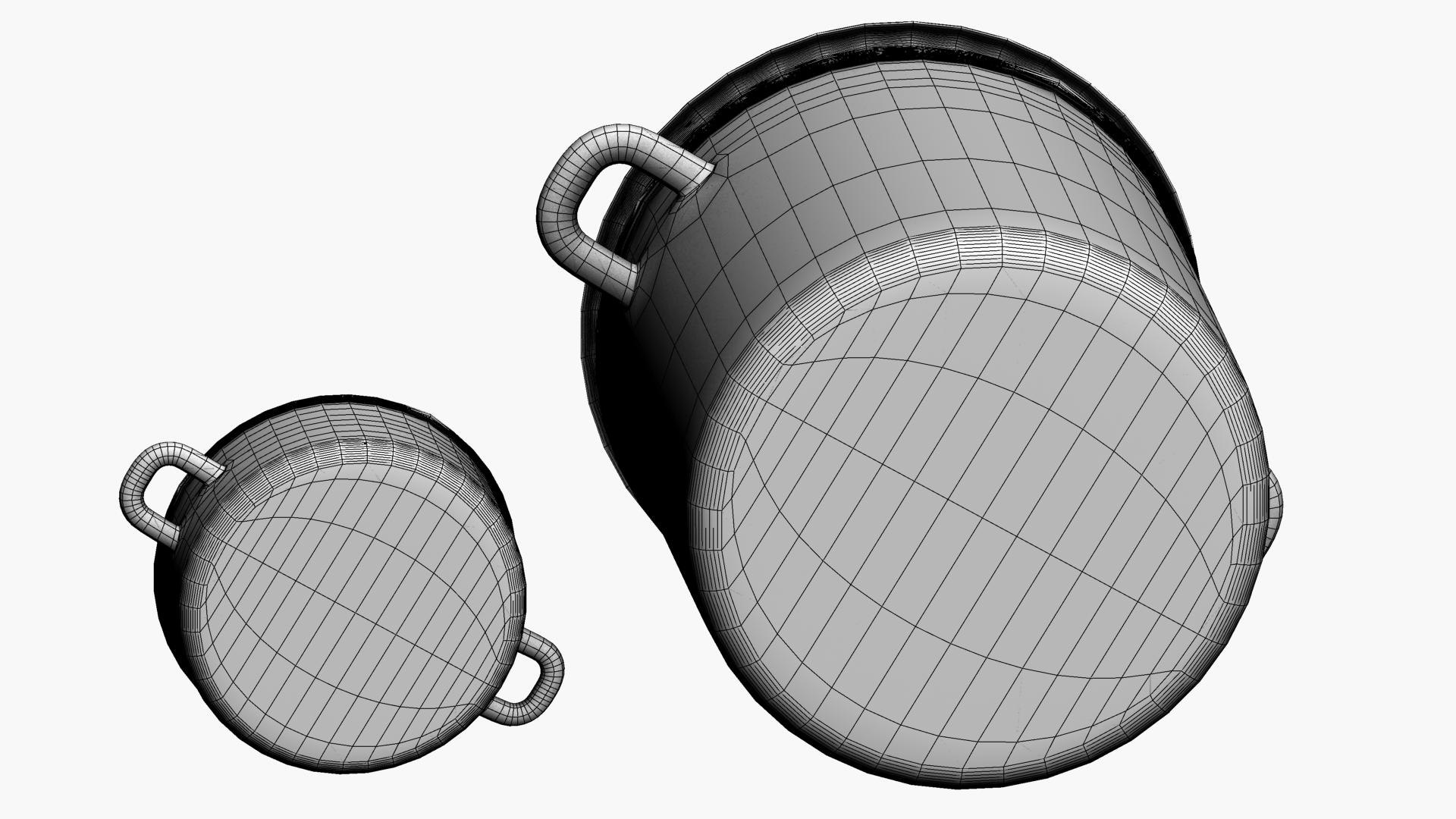 3D Pots Kitchenware Cookware - TurboSquid 1668966