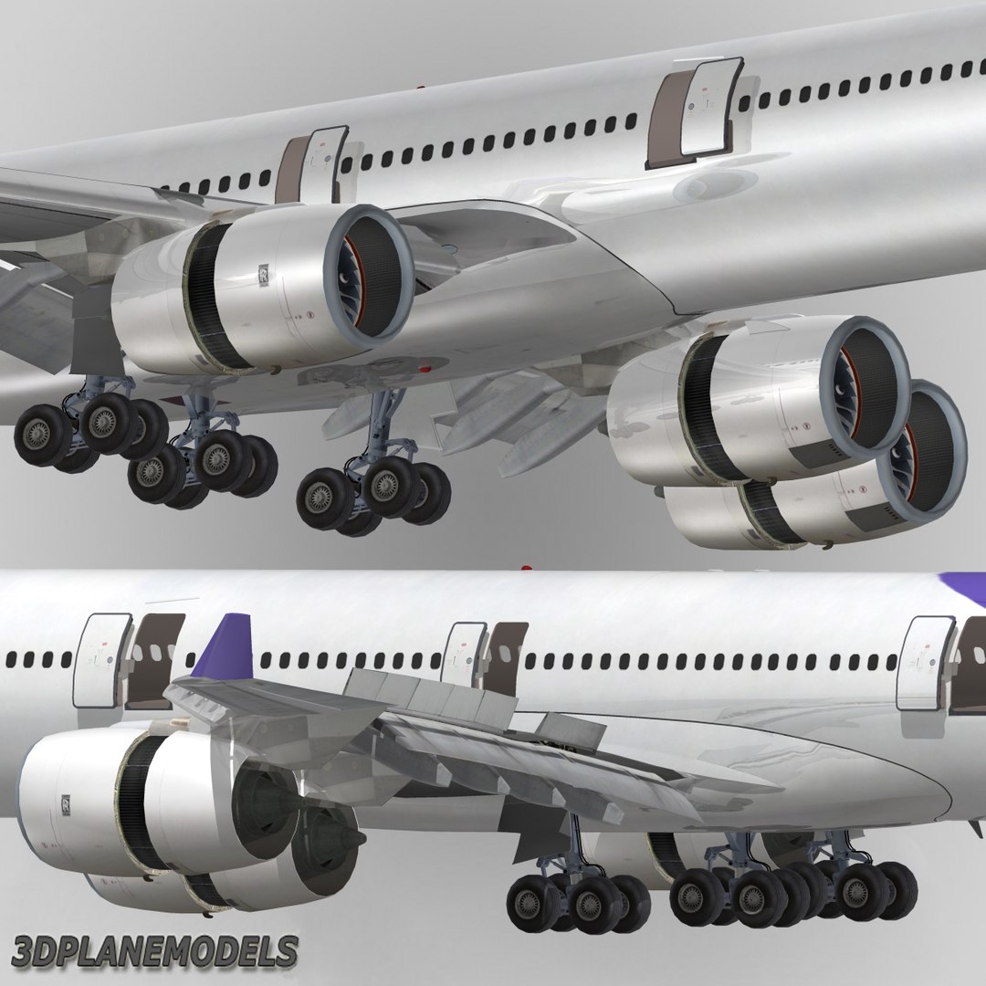 Airbus A340-600 3d Max