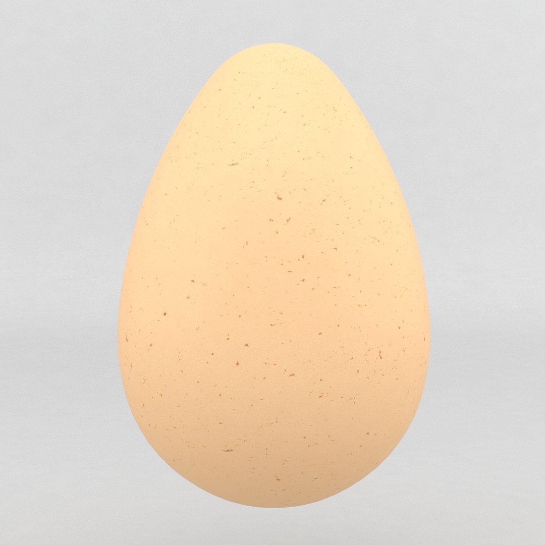 egg shell white 3d model
