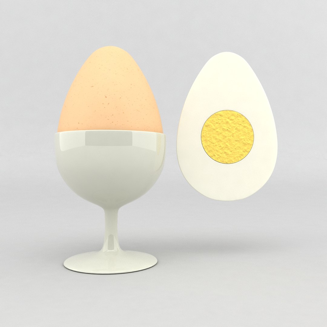 egg shell white 3d model
